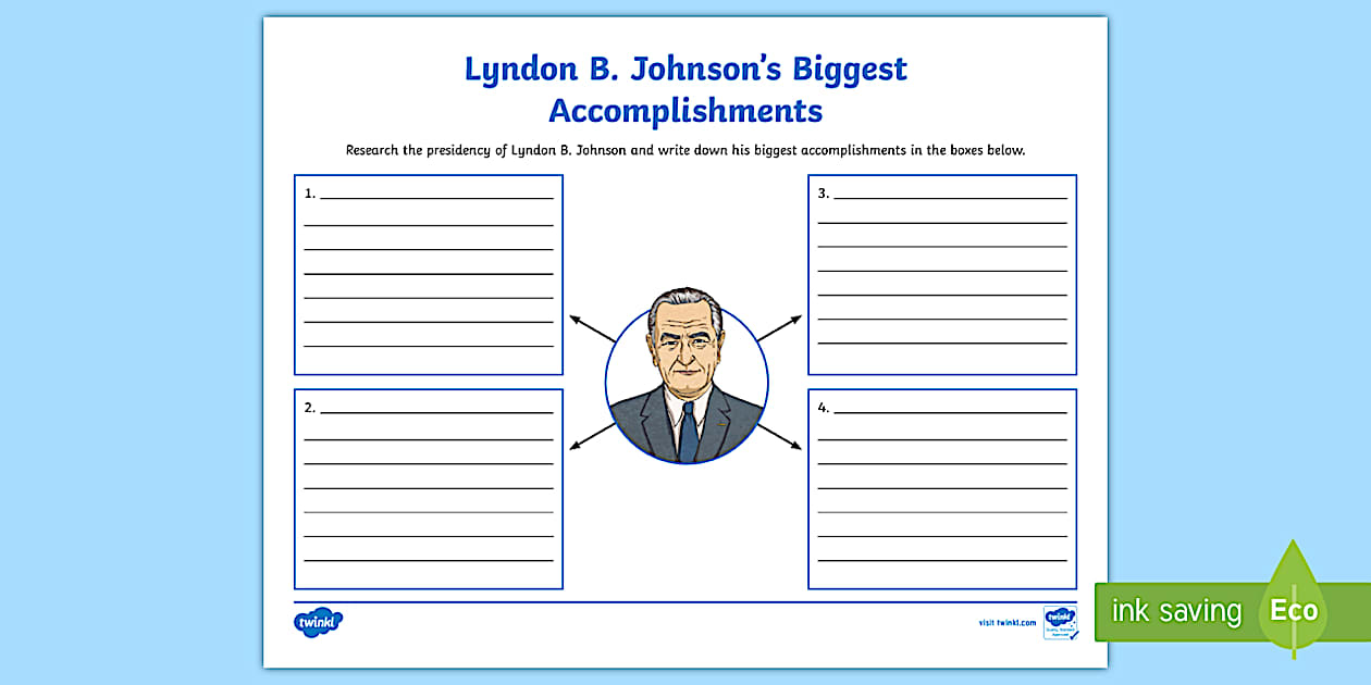 Lyndon B. Johnson's Accomplishments Graphic Organizer