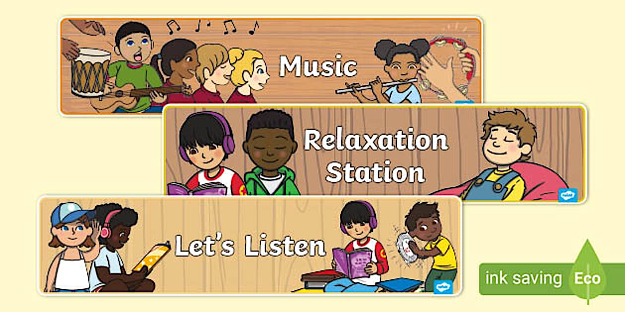 Rustic Classroom Banners Music