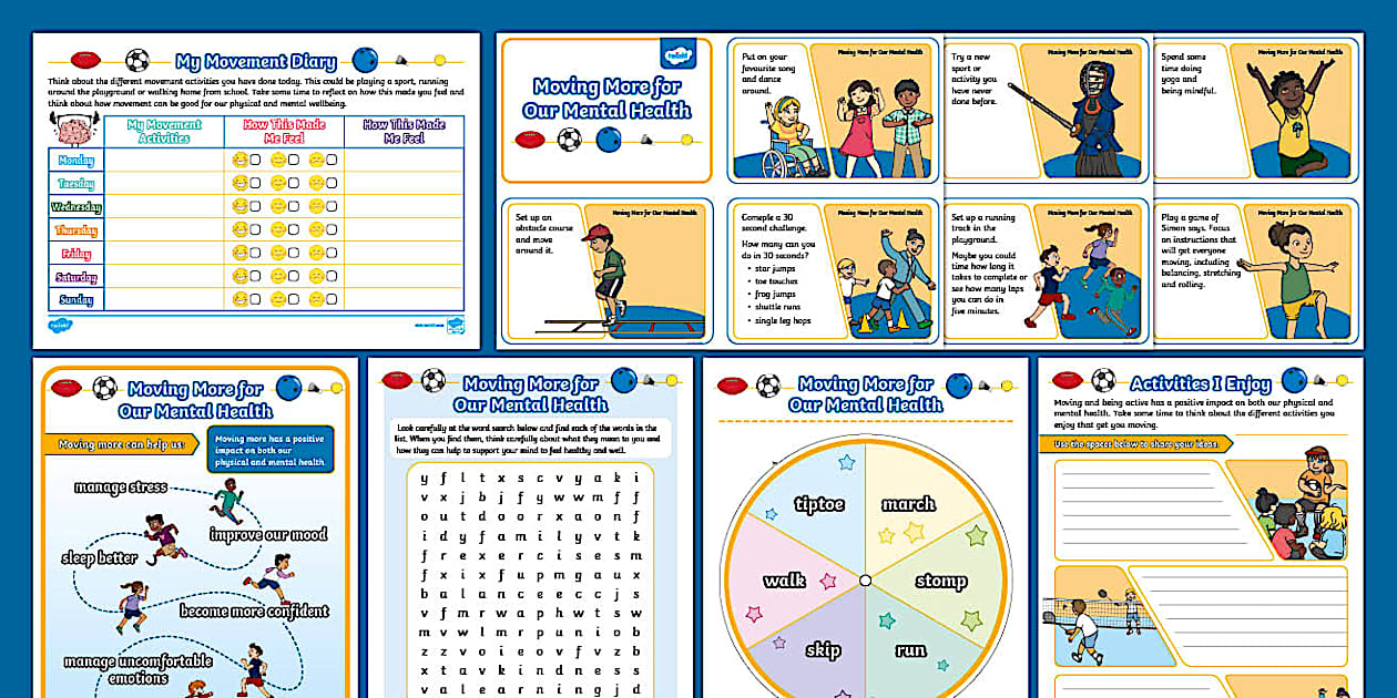 Moving for Mental Health KS1 Activity Pack (teacher made)