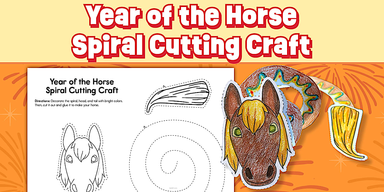 Year of the Horse Spiral Cutting Craft