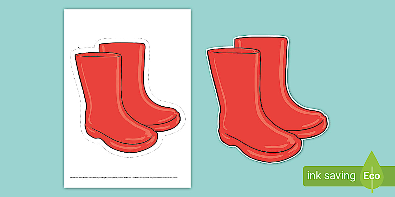 Wellington Boots Display Cut Out (Teacher-Made) - Twinkl