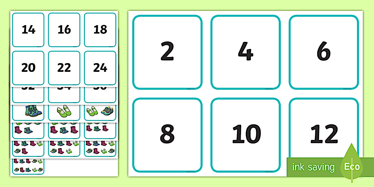 Counting in Twos Matching Cards | Counting Activity - Twinkl