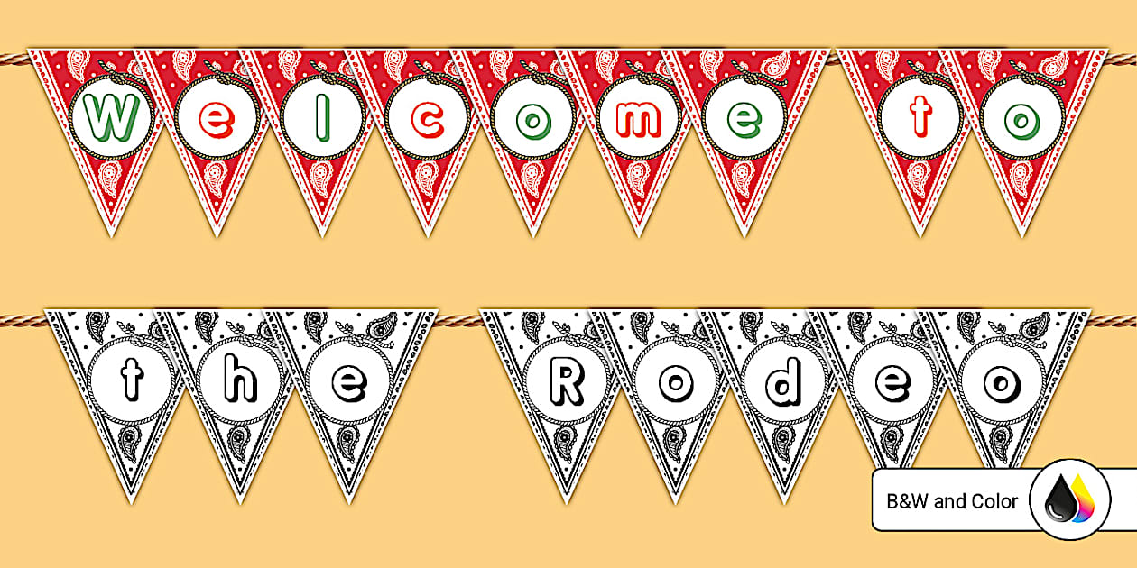 Rodeo Dramatic Play Bunting (Teacher-Made) - Twinkl