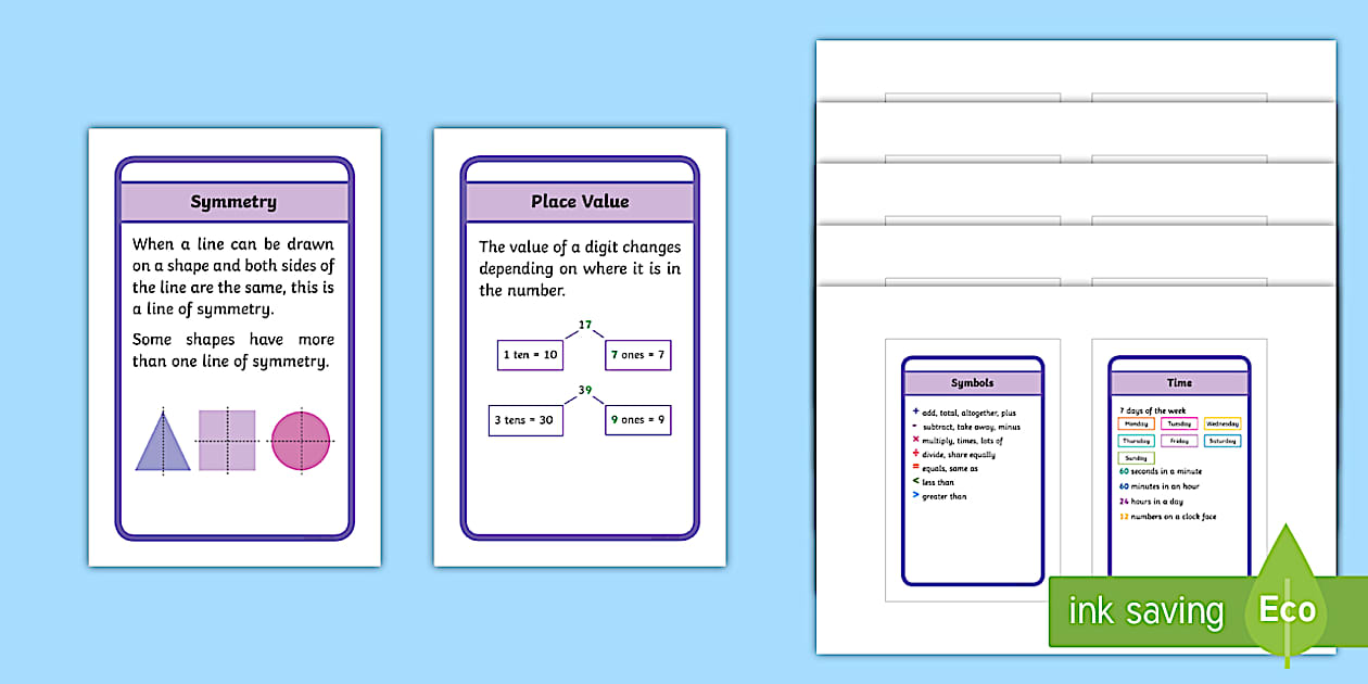 KS1 Maths Hints IKEA Tolsby/Fiestad Frame - KS1 Maths Hints Display Posters