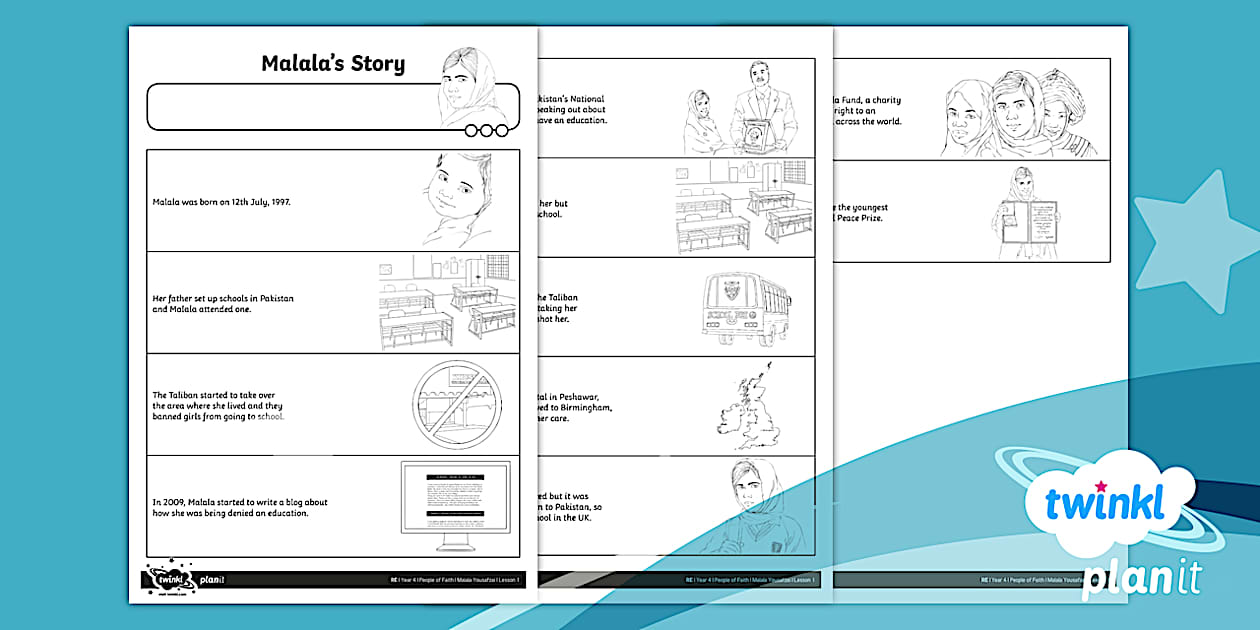 Malala Story Information Sheet - People of Faith - Twinkl