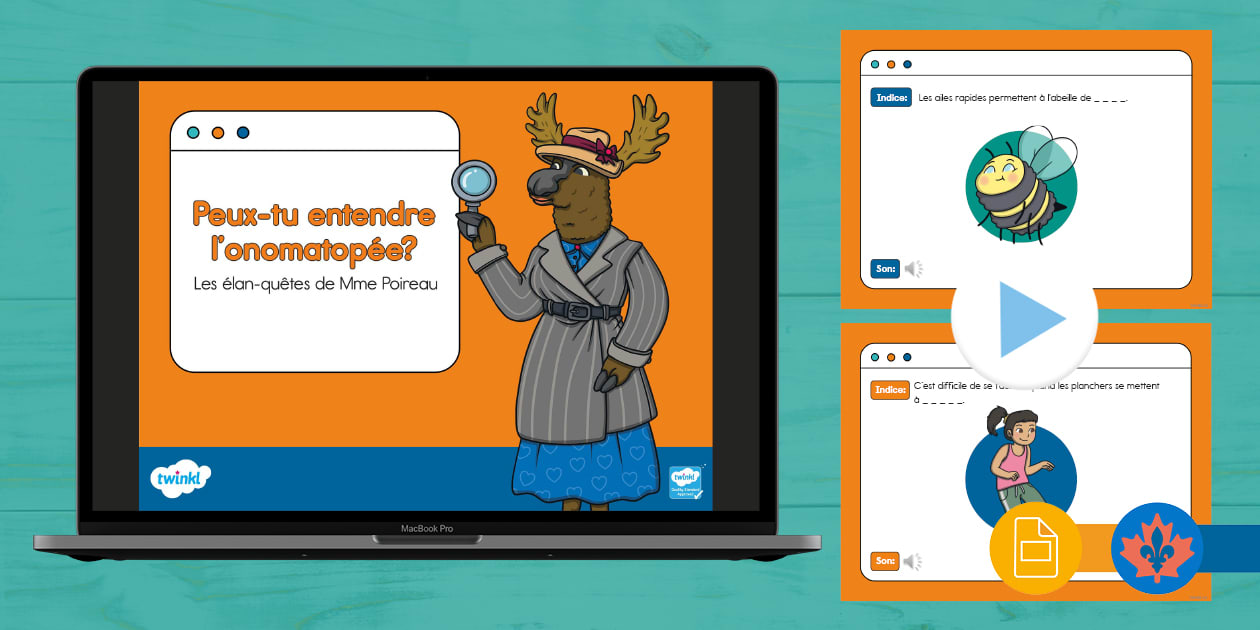 Can You Hear the Onomatopoeia? PowerPoint - French - Twinkl