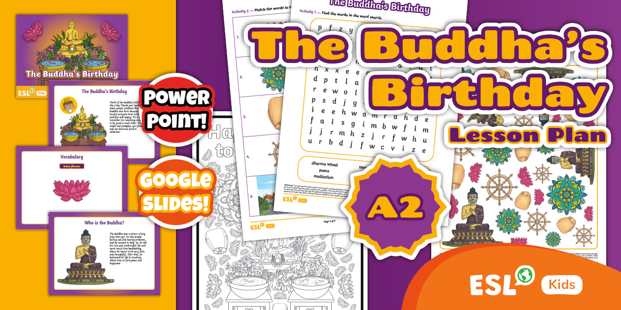 ESL the Buddha's Birthday Lesson Plan [Kids, A2]