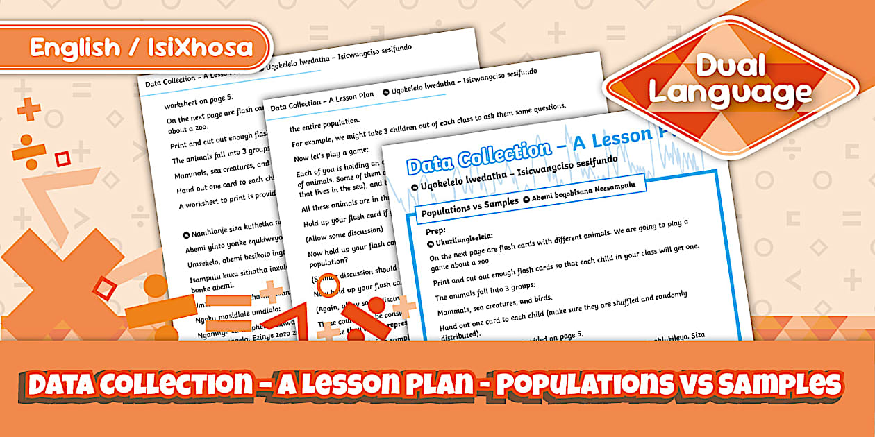 Data Collection – A Lesson Plan - Populations vs Samples - isiXhosa
