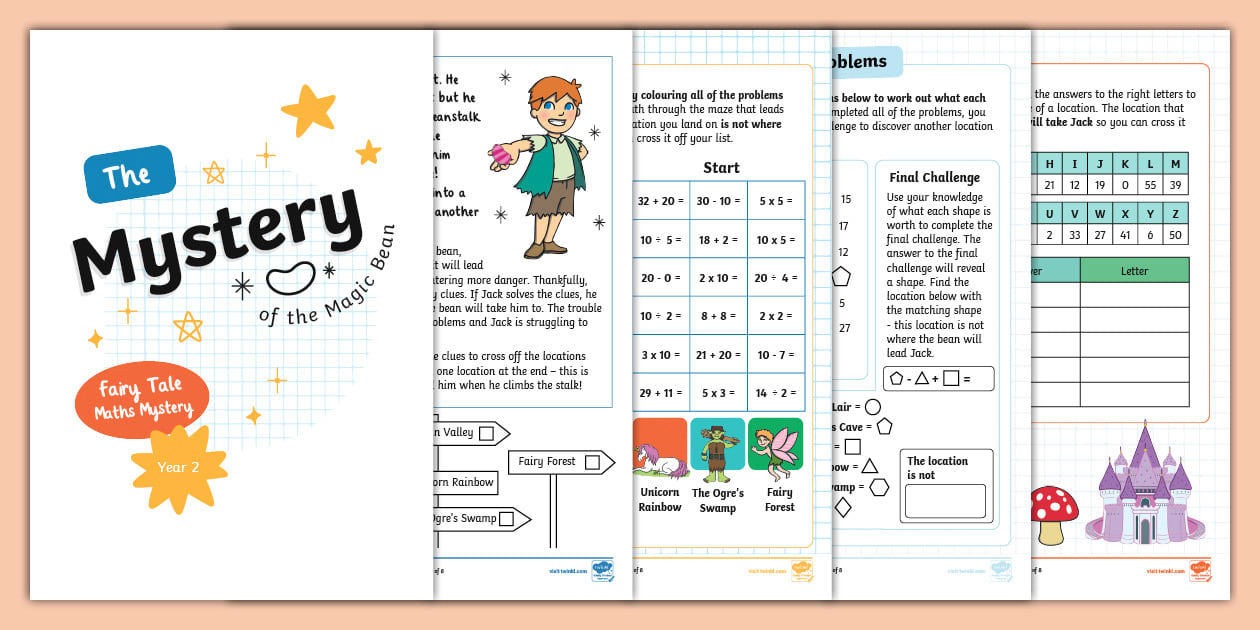 Year 2 Four Operations Maths Mystery (teacher made) - Twinkl
