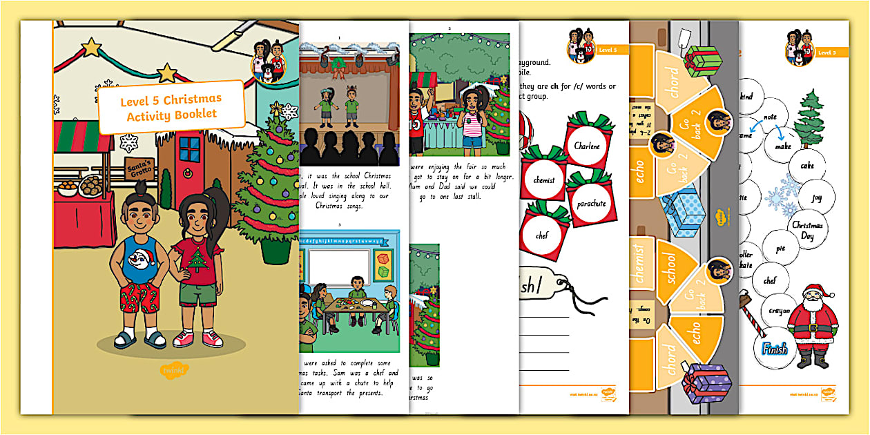 Twinkl Phonics Level 5 - Christmas Activity Booklet - Twinkl