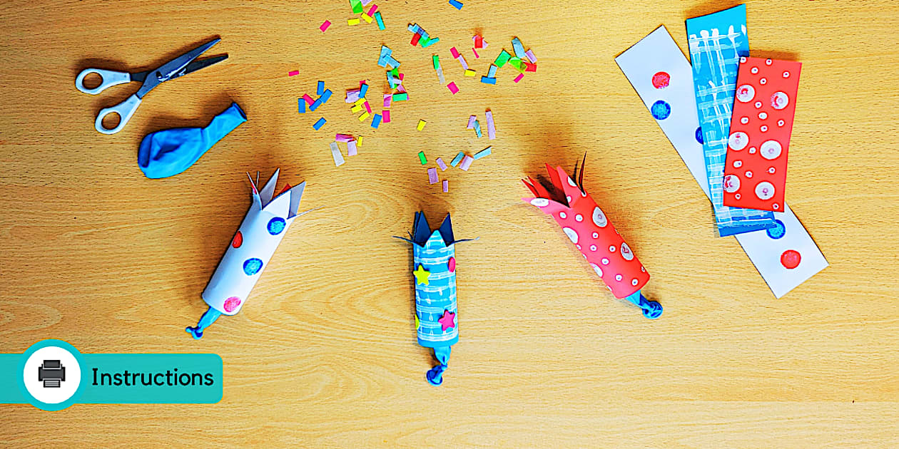 DIY Party Poppers Craft (teacher made) - Twinkl