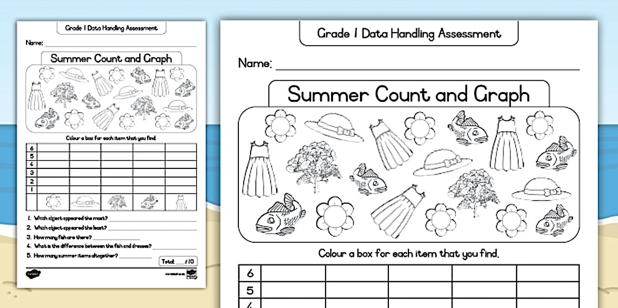 Grade 1: Data Handling Assessment (Teacher-Made) - Twinkl