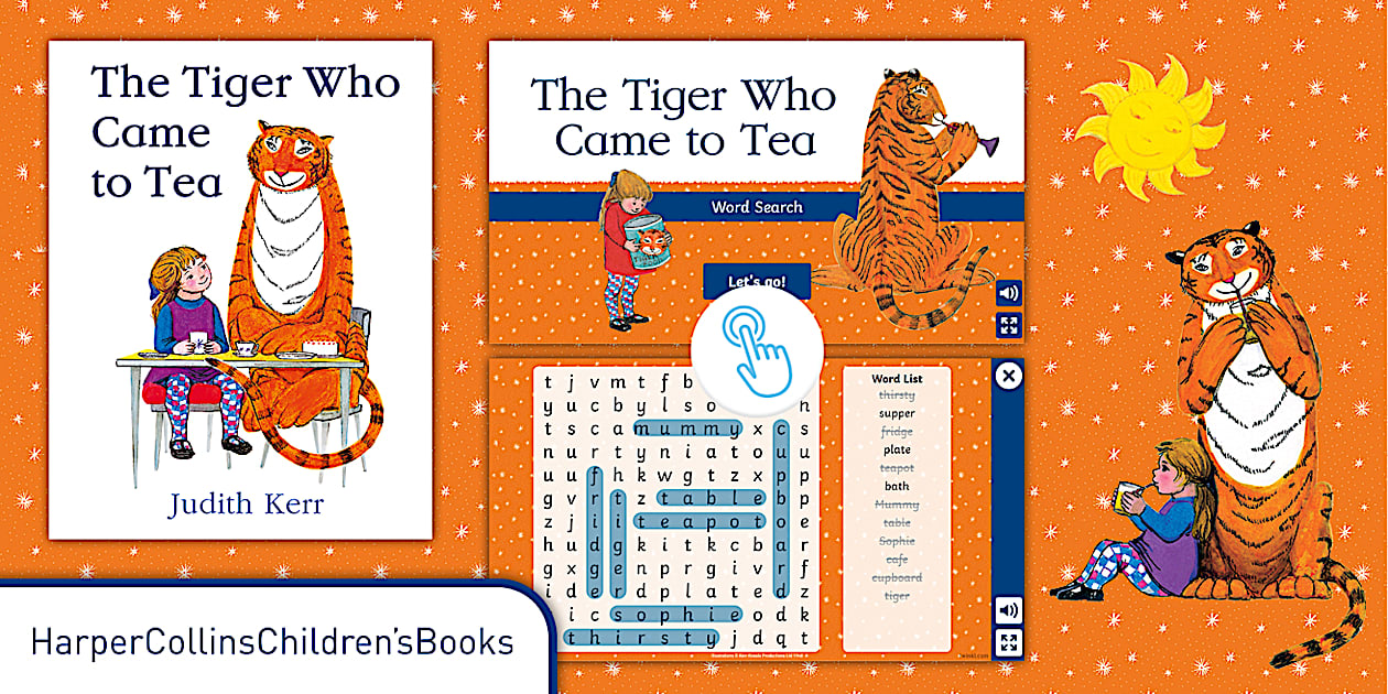 FREE! - The Tiger Who Came to Tea: Interactive Word Search