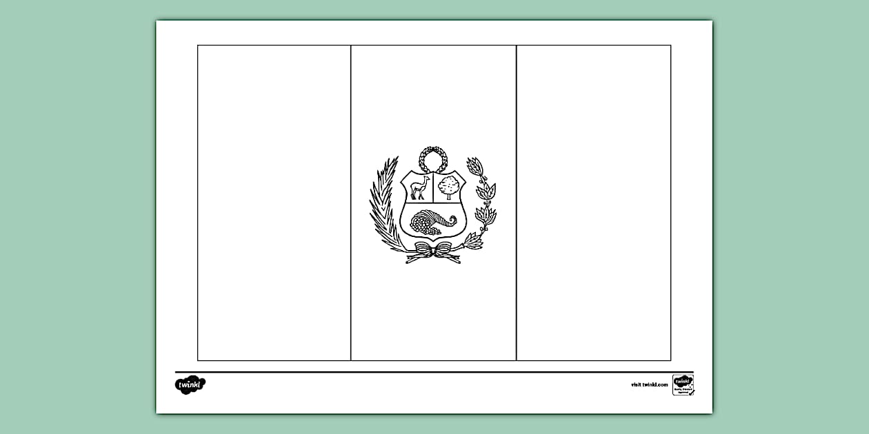 Peru Flag Colouring - Geography (teacher made) - Twinkl