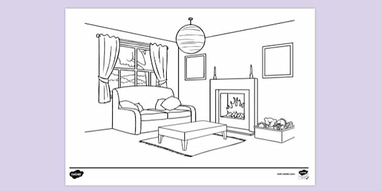 Furniture Colouring | Colouring Sheets - Twinkl