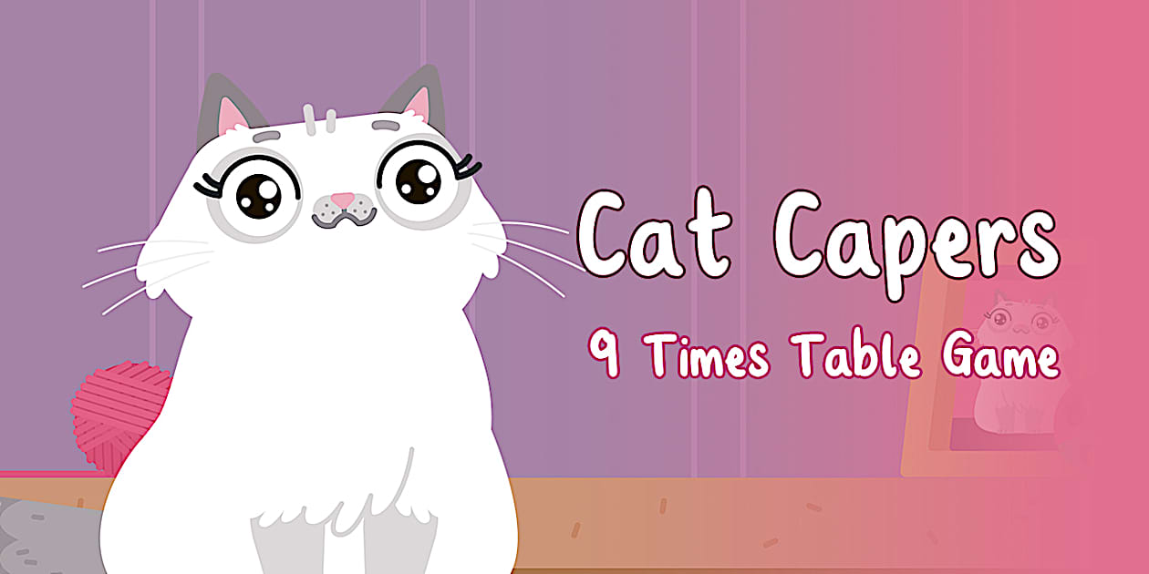 👉 Interactive Cat Capers 9 Times Table Game | Twinkl Go!