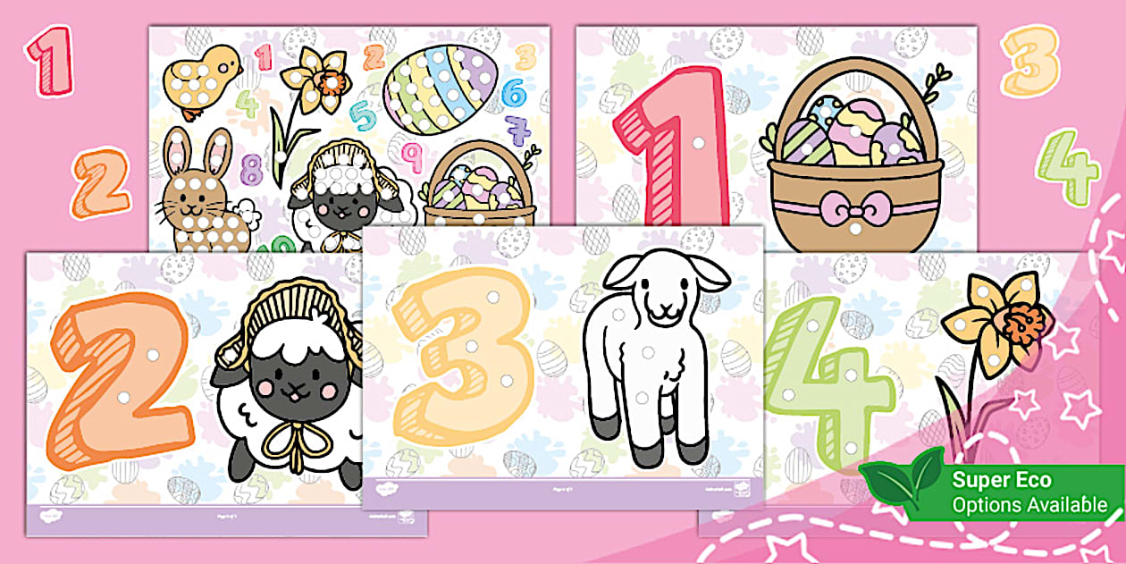 Easter-Themed Counting Fingerprint Activity (teacher made)