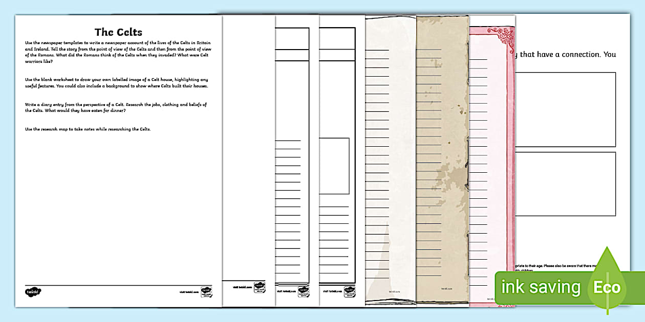 Who were the Celts? Research Activity - Twinkl - History