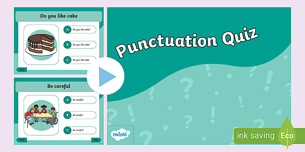Punctuation Quiz (teacher made) - Twinkl