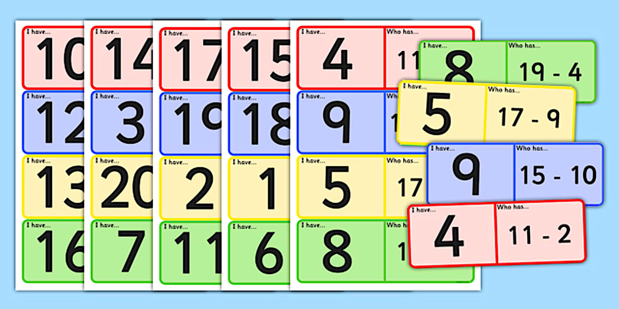 Subtraction Loop Cards to 20 (teacher made) - Twinkl