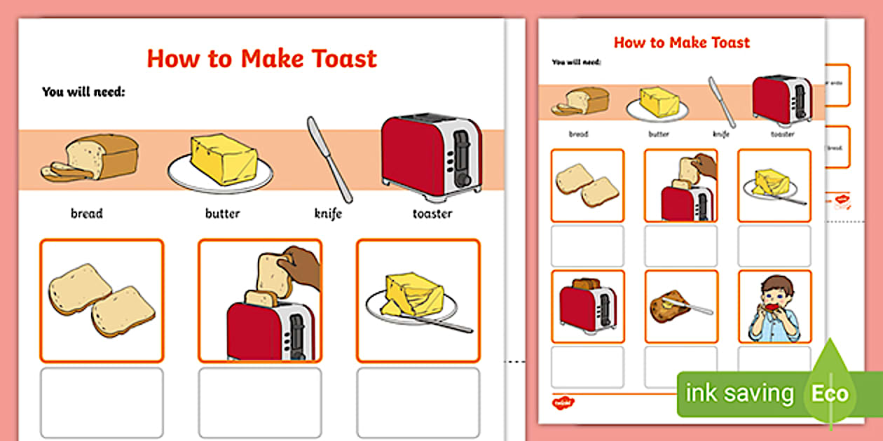 How to Make Toast Worksheet (teacher made) - Twinkl