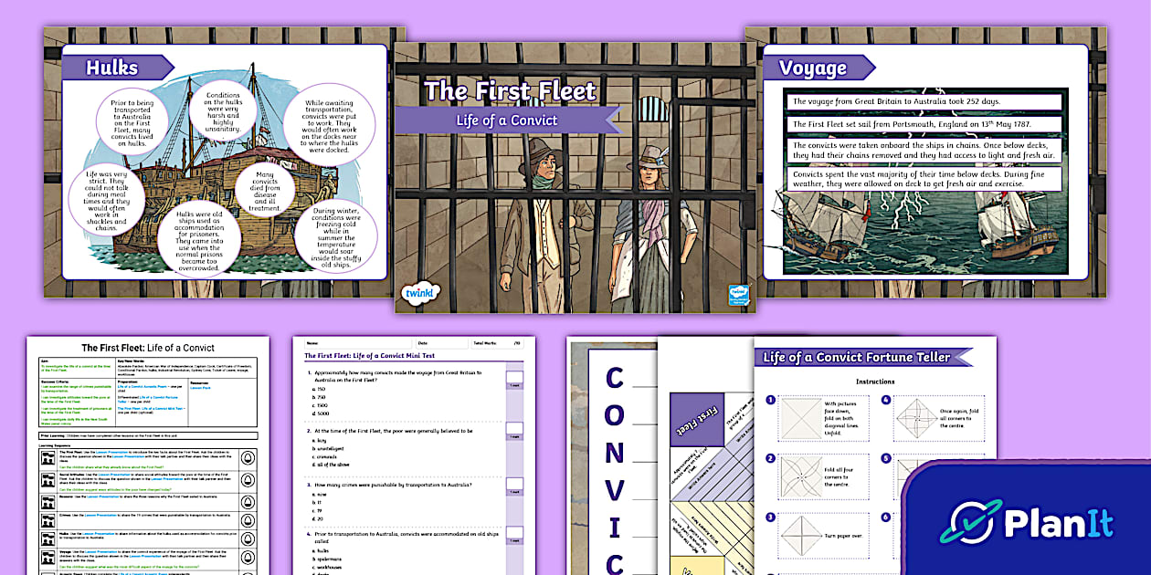 Yr 4 HASS History The First Fleet Lesson 5 Life of a Convict