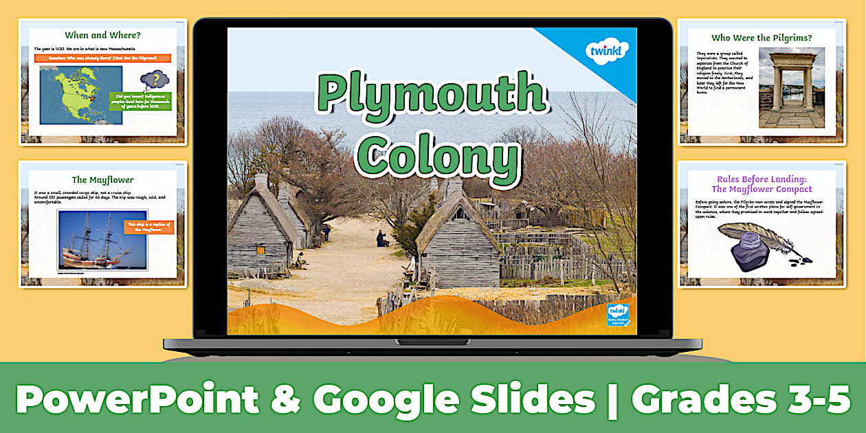 Plymouth Colony PowerPoint & Google Slides for 3rd-5th Grade