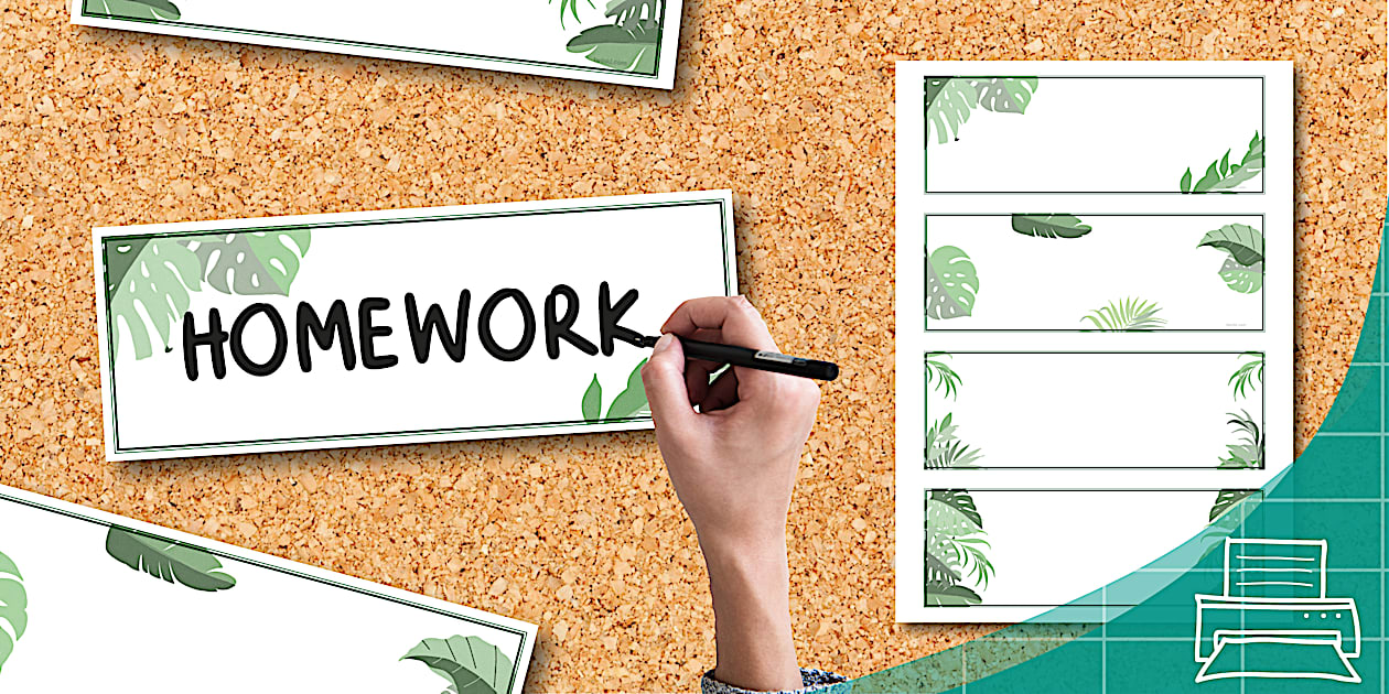 Blank Labels | Staffroom Noticeboard | Classroom Display | Tropical