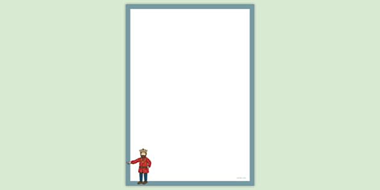 Simple Blank King Angry Page Border | Page Borders | Twinkl