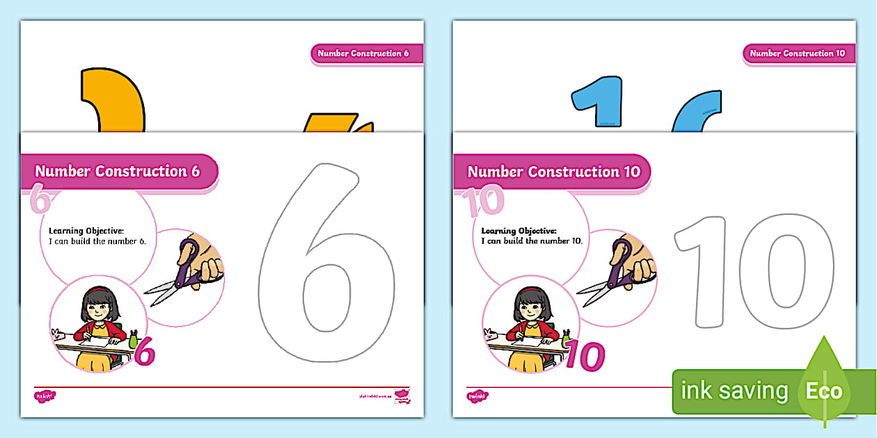 I Can Build Numbers 6-10 Craft Activity Pack - Twinkl