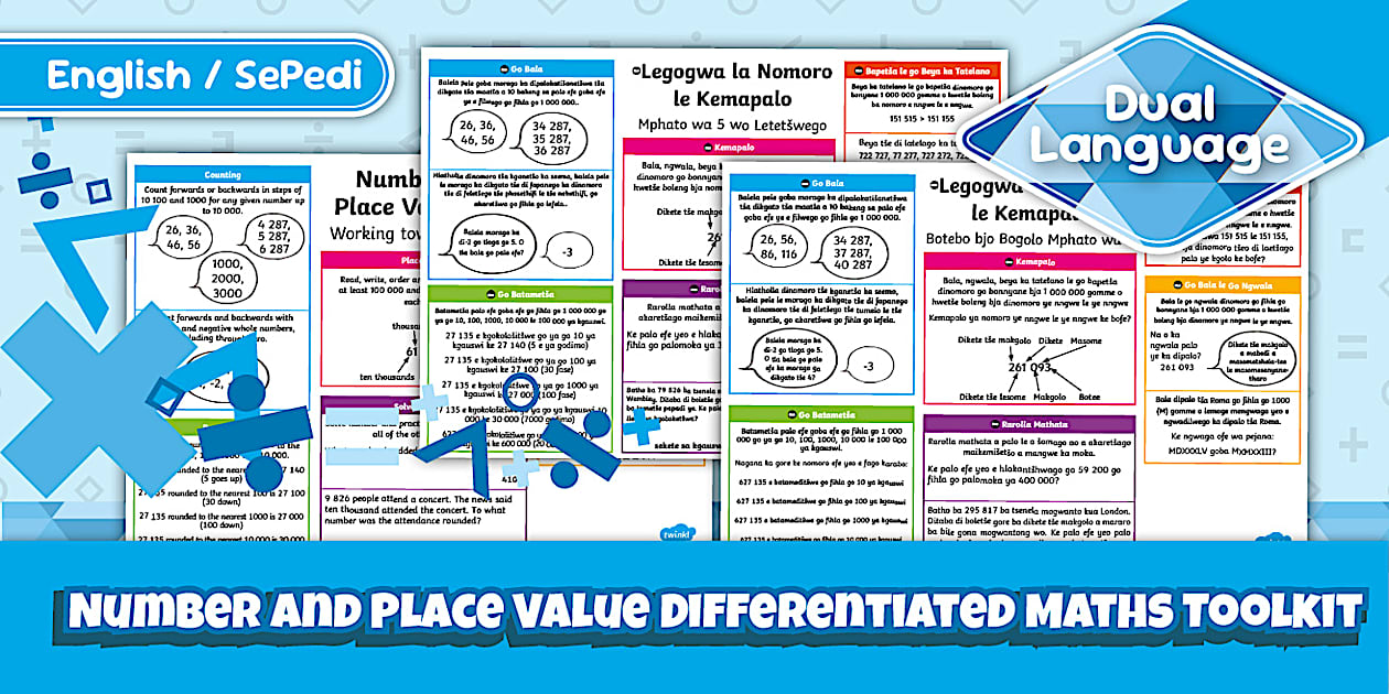 Grade 4 Maths Number & Place Value Differentiated Sepedi/Eng