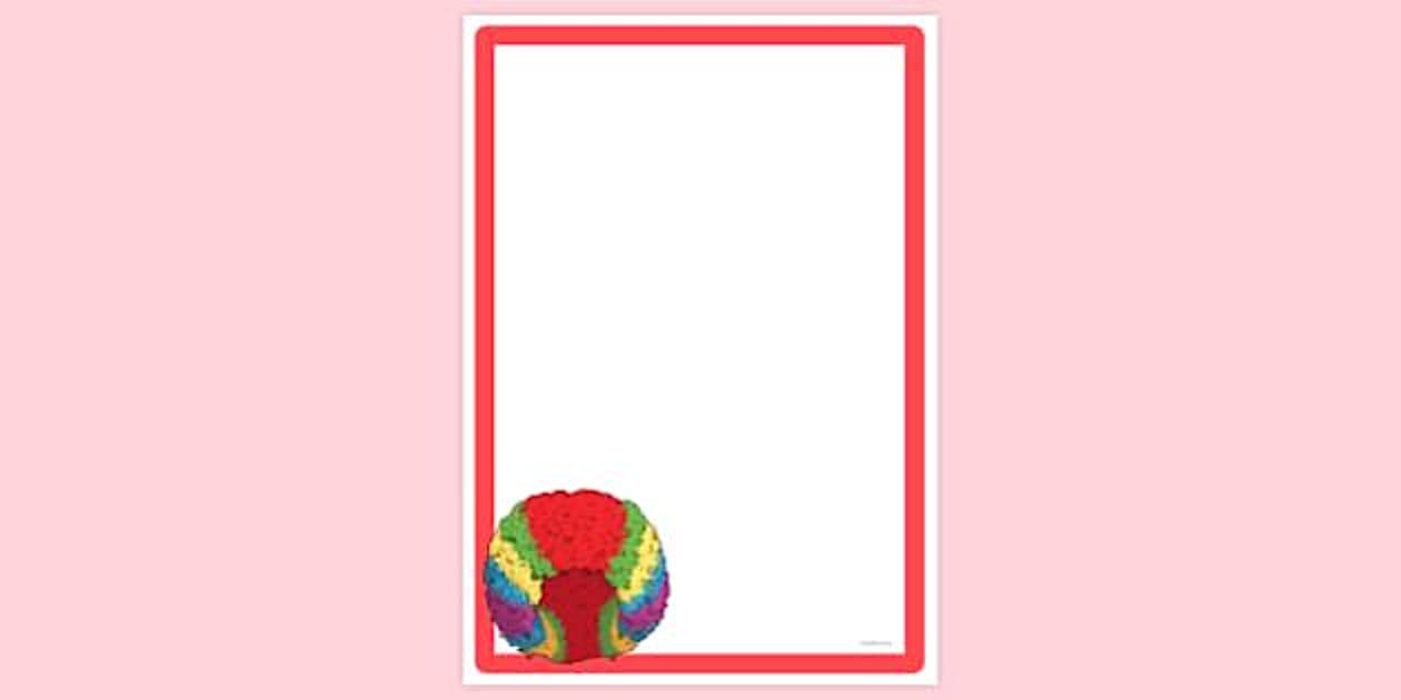 Simple Blank Clown Wig Page Border | Twinkl (teacher made)
