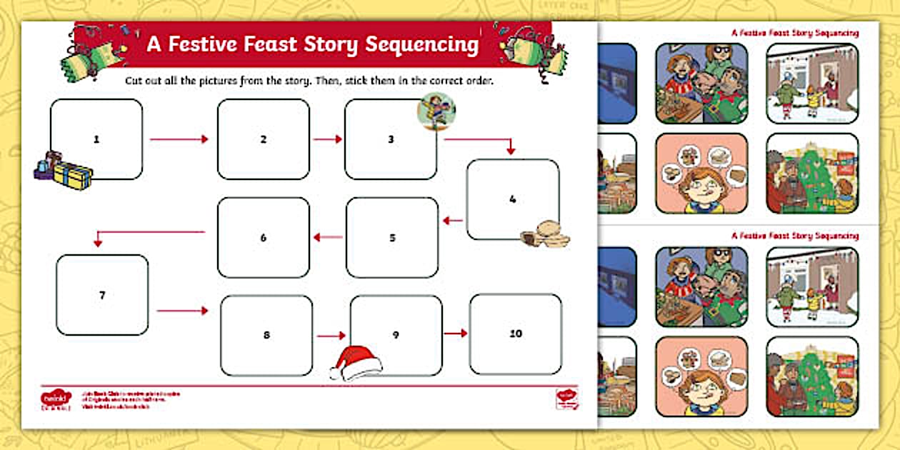 A Festive Feast Story Sequencing Activity (Teacher-Made)