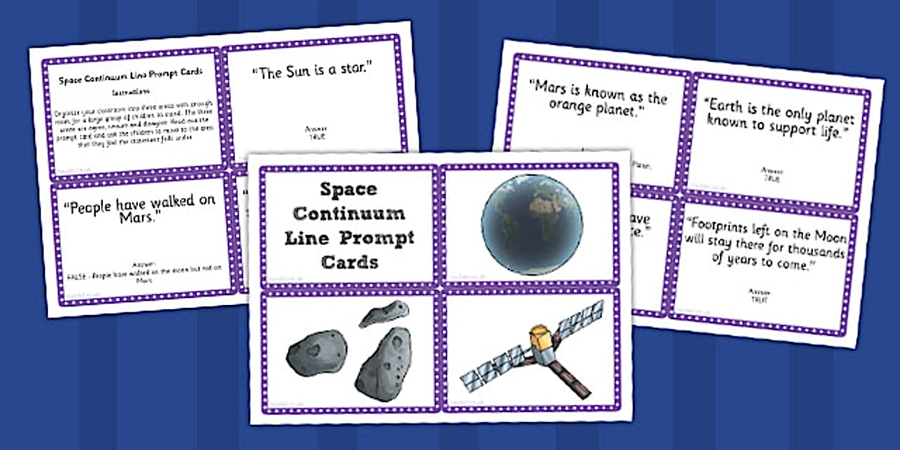 Space Continuum Line Prompt Cards (teacher made) - Twinkl