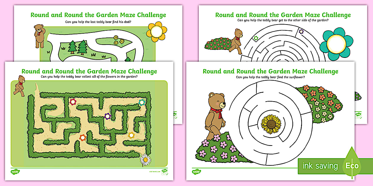 Round and Round the Garden - Printable Maze for Kids