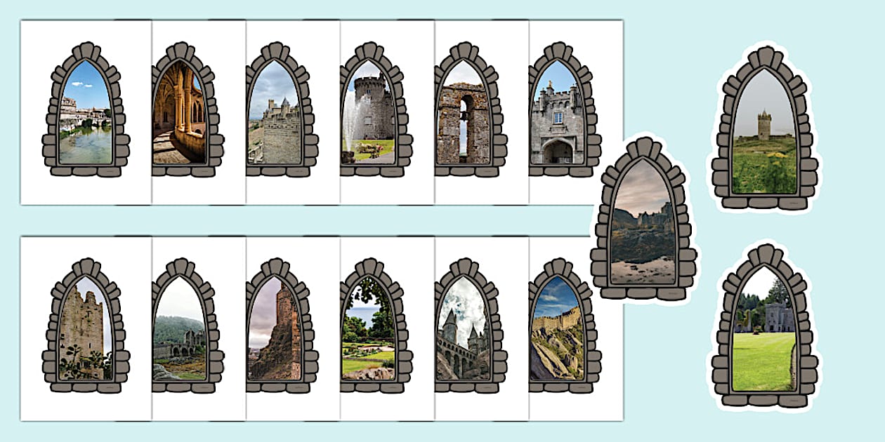 Castle Style Window Cut-Outs - Twinkl Topics (Teacher-Made)