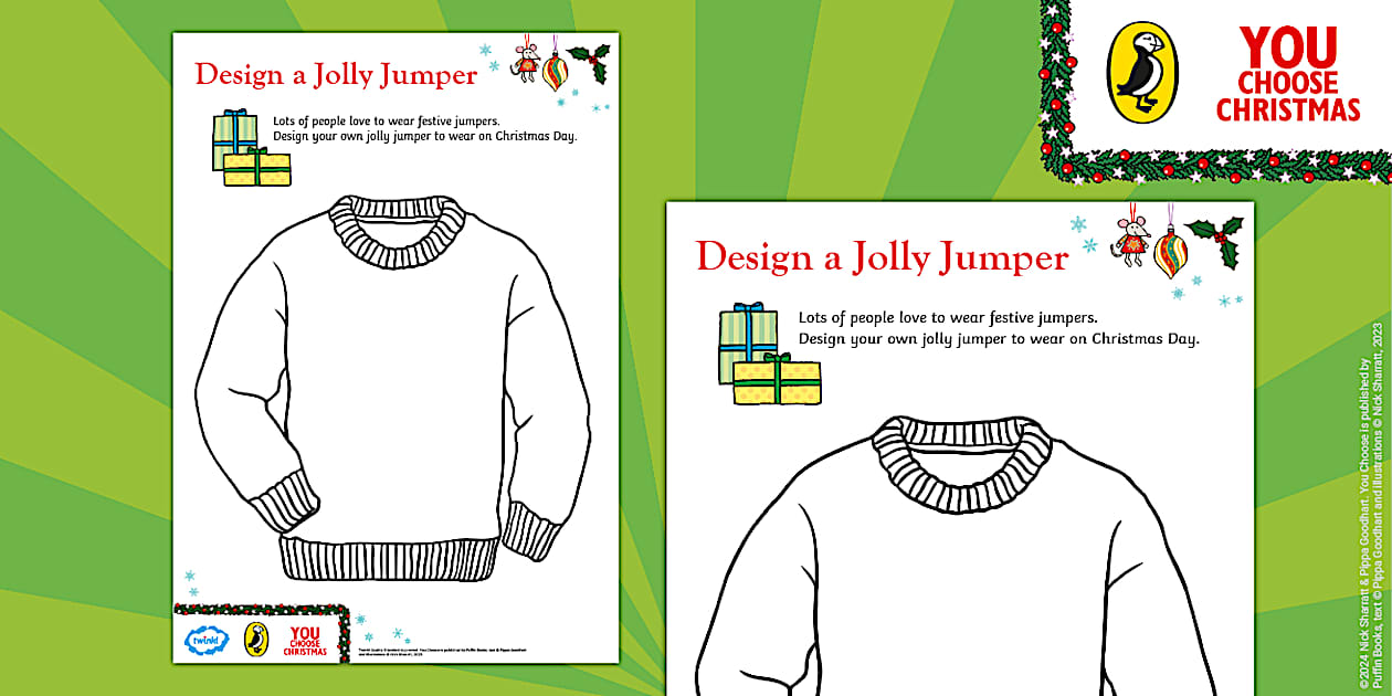FREE! - You Choose Christmas: Design a Jolly Jumper Activity