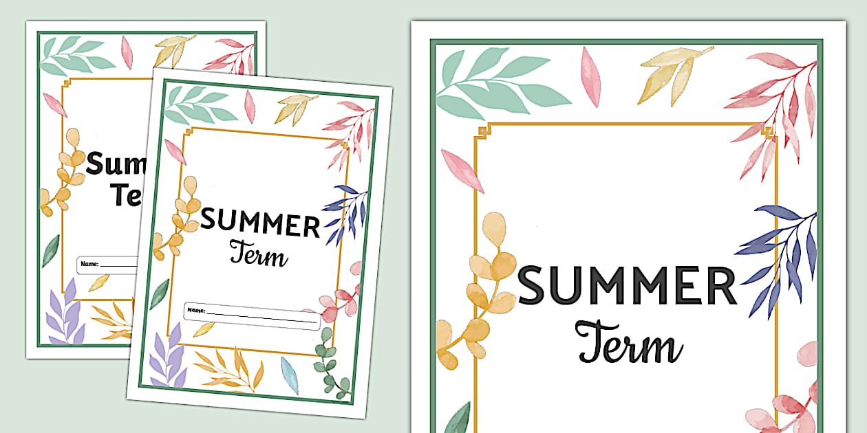 Colourful Botanical Themed Summer Term Book Cover - Twinkl