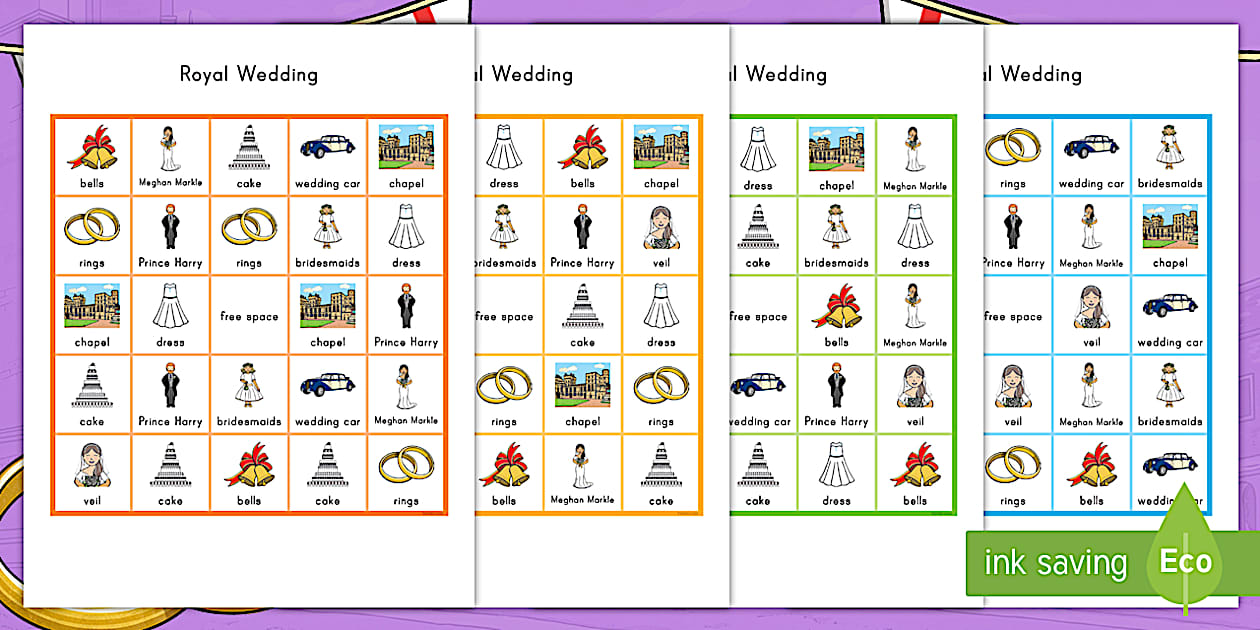 The Royal Wedding Bingo - Twinkl