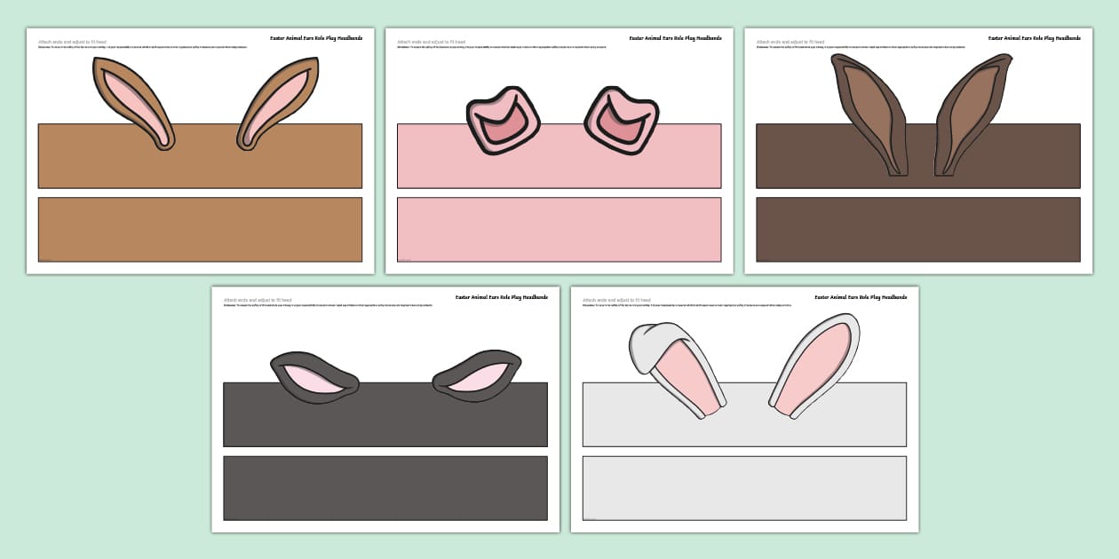 Easter Animal Ears Role Play Headbands - Twinkl