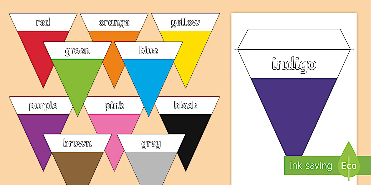Editable Colours on Bunting (Hecho por educadores) - Twinkl