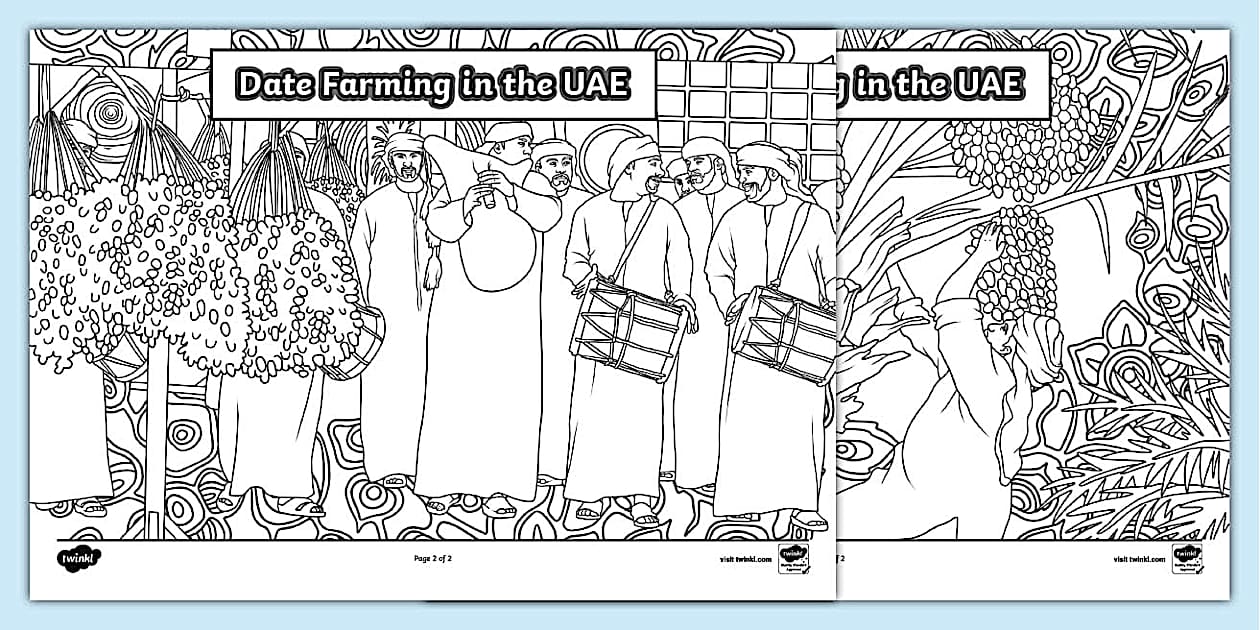 Date Farming in the UAE Colouring Sheets (teacher made)