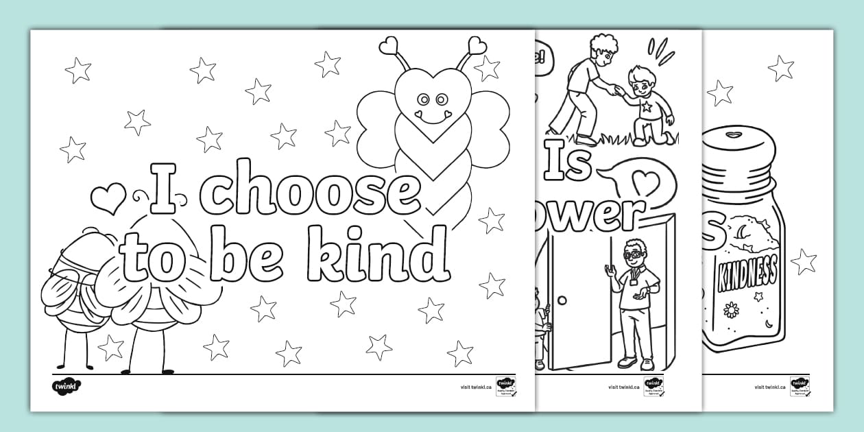 Kindness Is My Superpower Colouring Pages - Twinkl