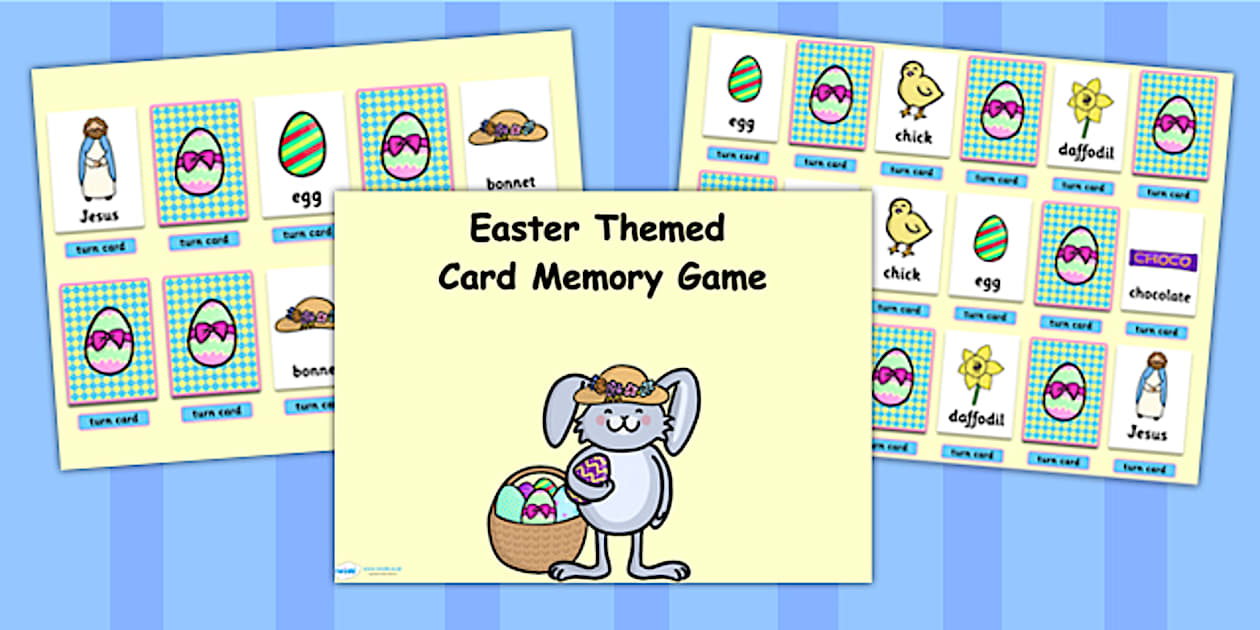 Easter Themed Card Matching Flipchart Game (teacher made)