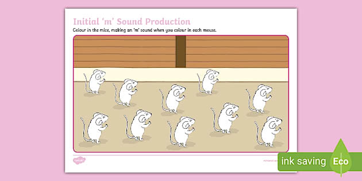 m Speech Sound Production Letter Colouring Sheet - Twinkl