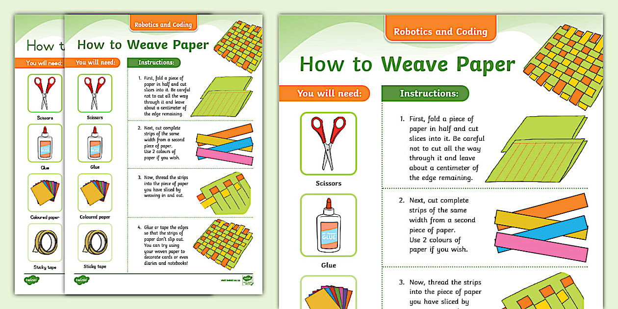 Robotics And Coding Paper Weaving Teacher Made Twinkl