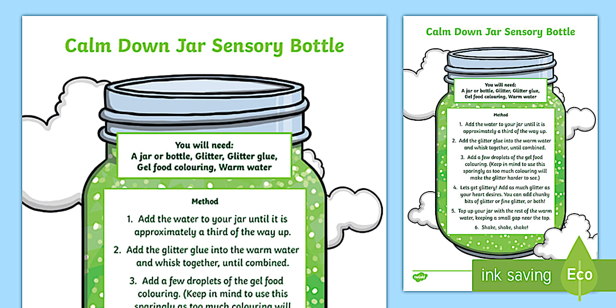 Calm Down DIY Sensory Jars (teacher made) - Twinkl
