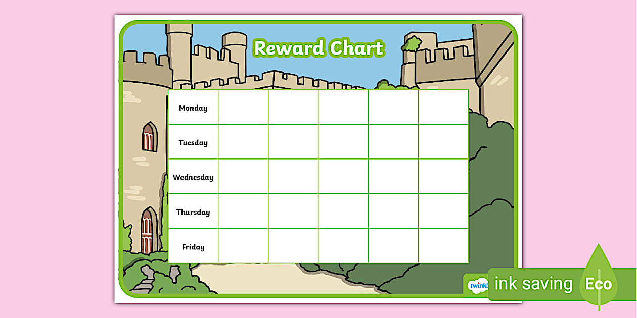 Castle Reward Chart - Twinkl - KS1 (teacher made) - Twinkl