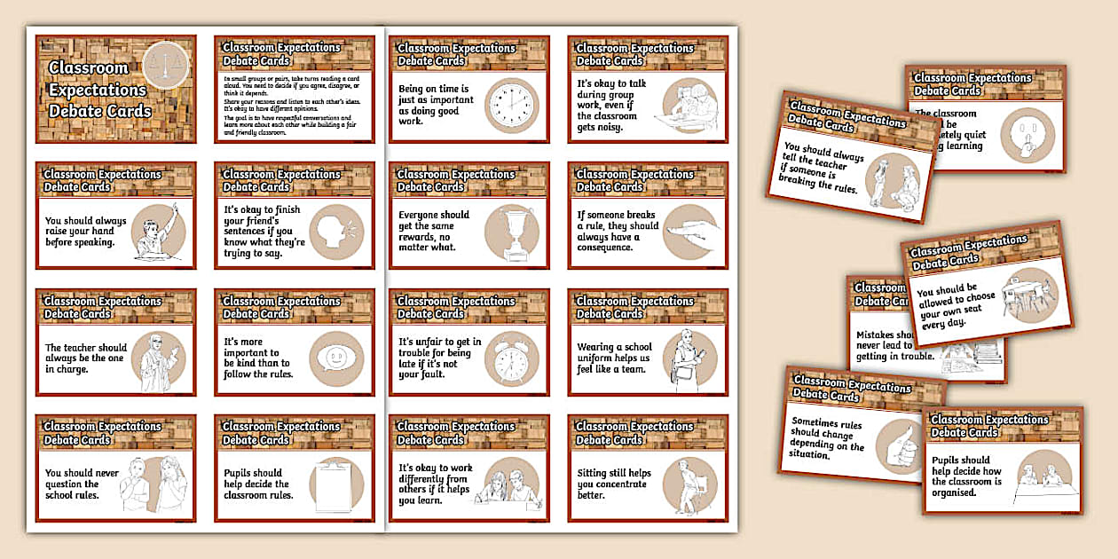Back to School: Classroom Expectations Debate Cards (KS2)