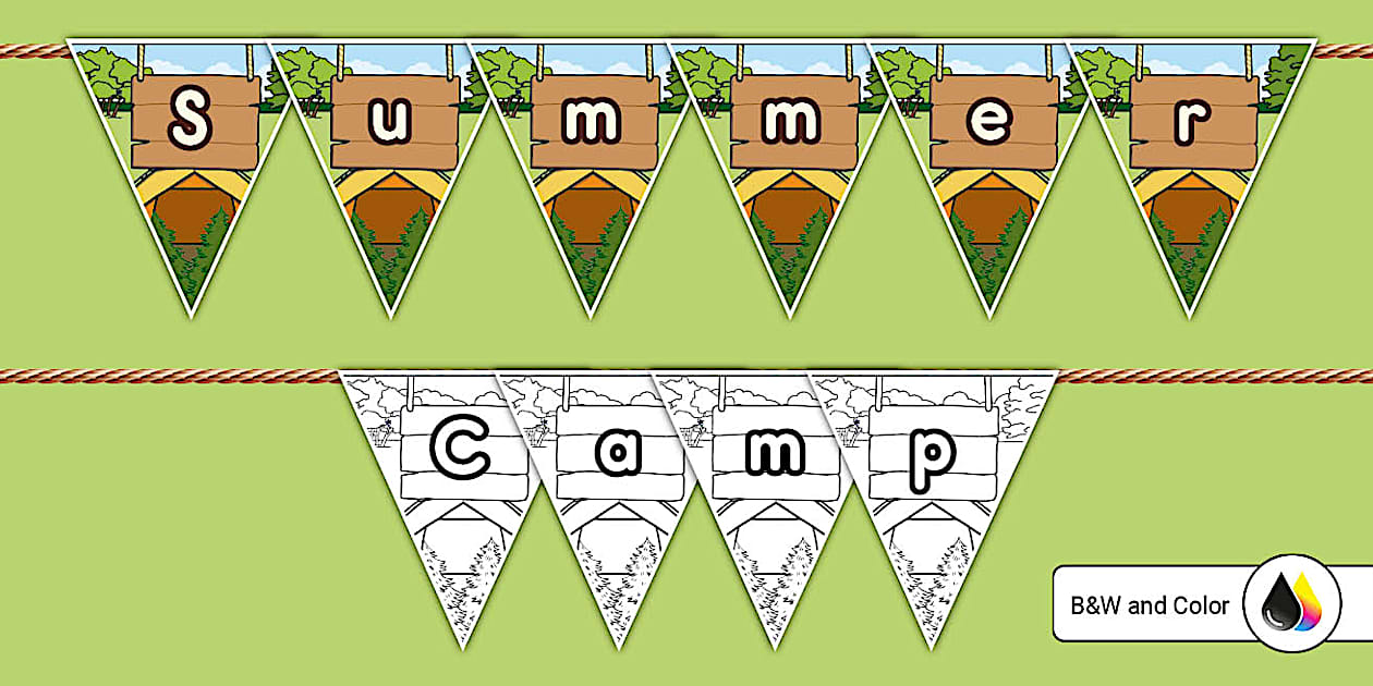Summer Camp Dramatic Play Bunting (teacher made) - Twinkl
